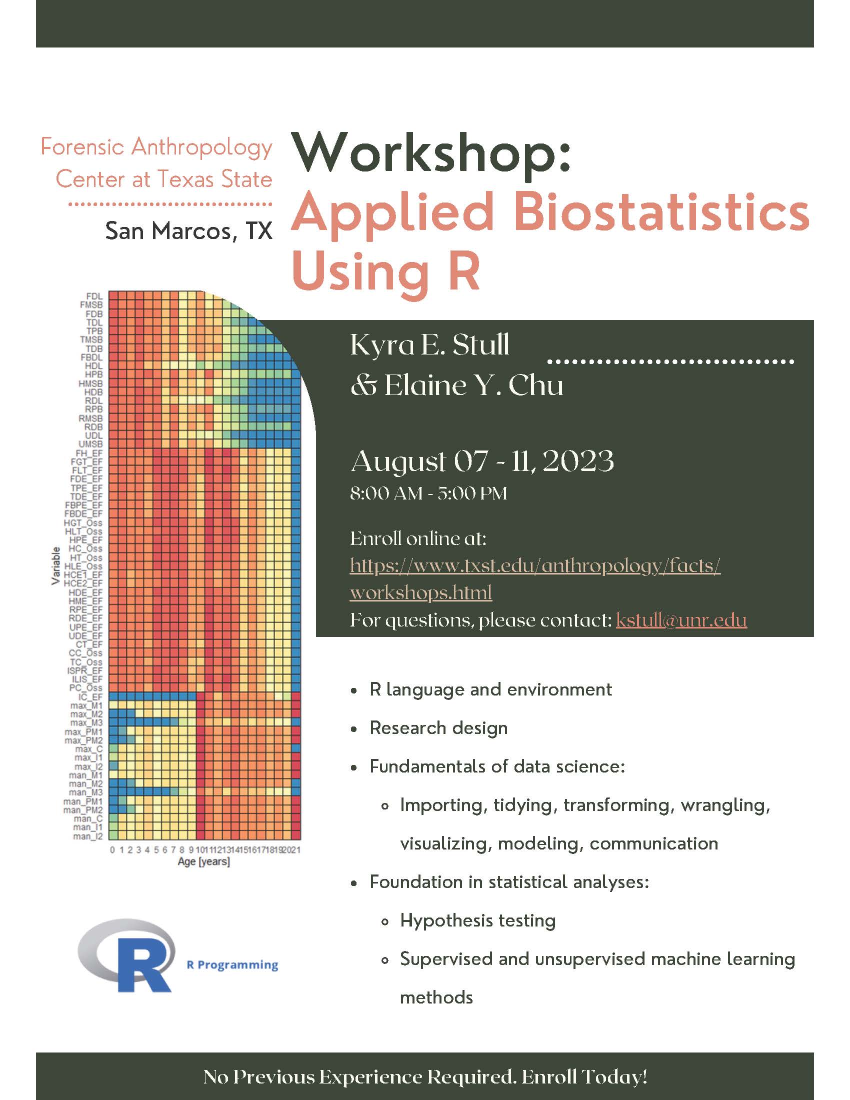 Special Workshop: Applied Biostatistics Using R - AABA