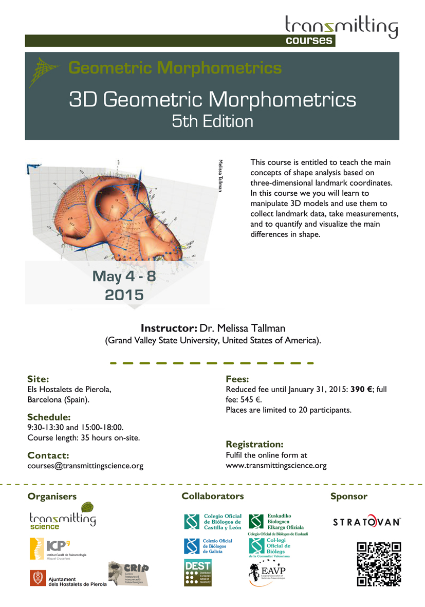 Registration is open for the workshop "3D GEOMETRIC MORPHOMETRICS - 5th ...