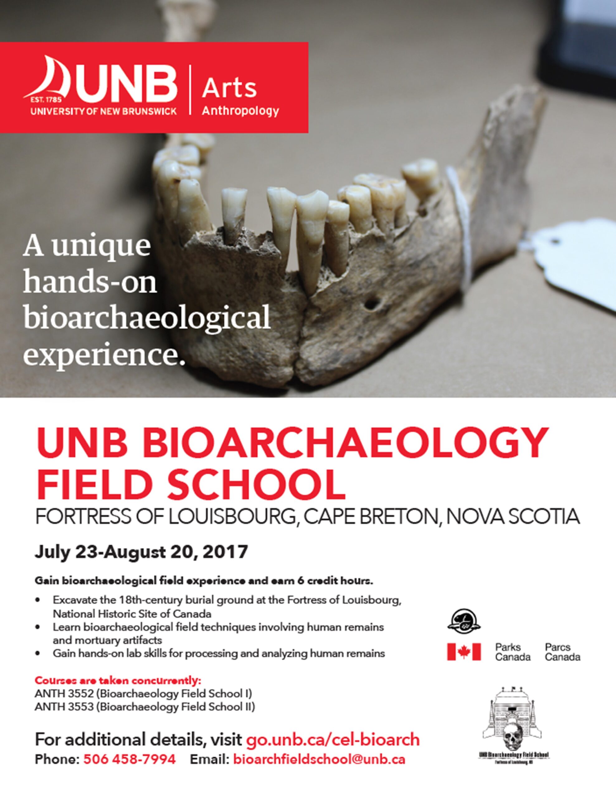 UNB Bioarchaeology Field School - AABA