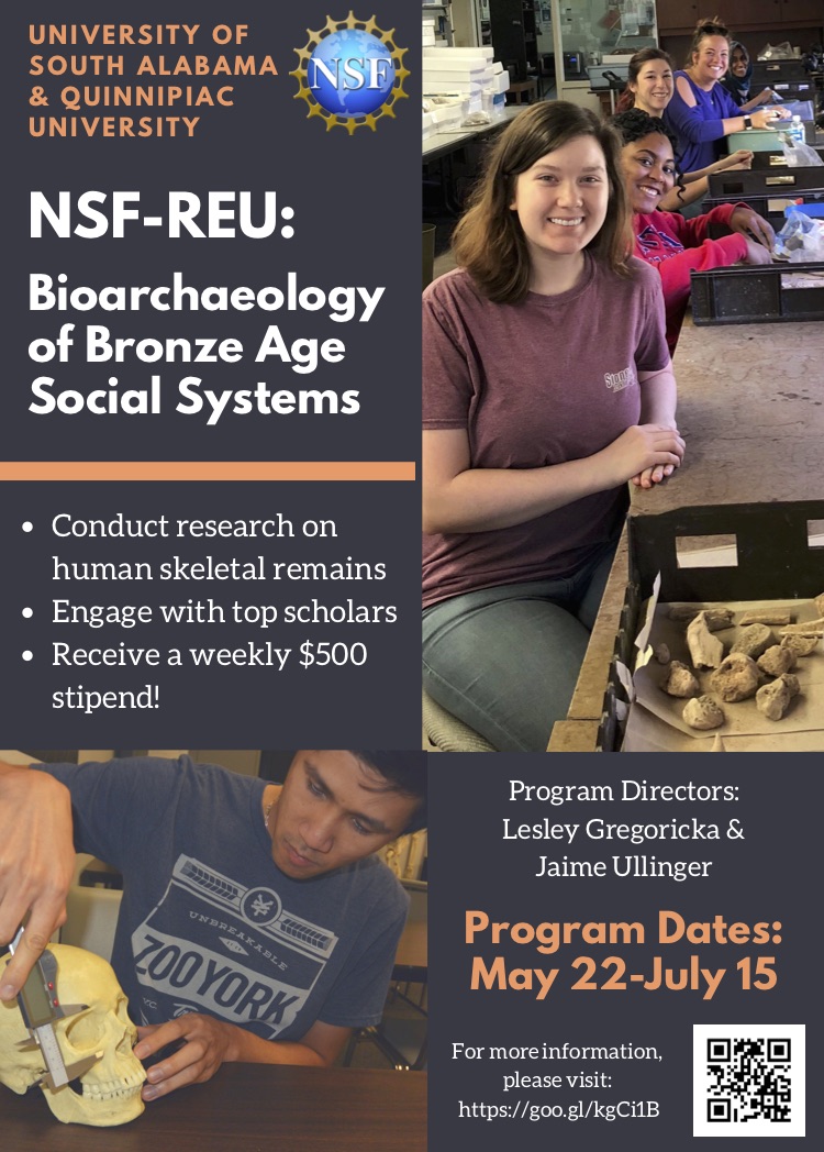 Summer 2019 NSF-REU Site: Bioarchaeology of Bronze Age Social Systems ...