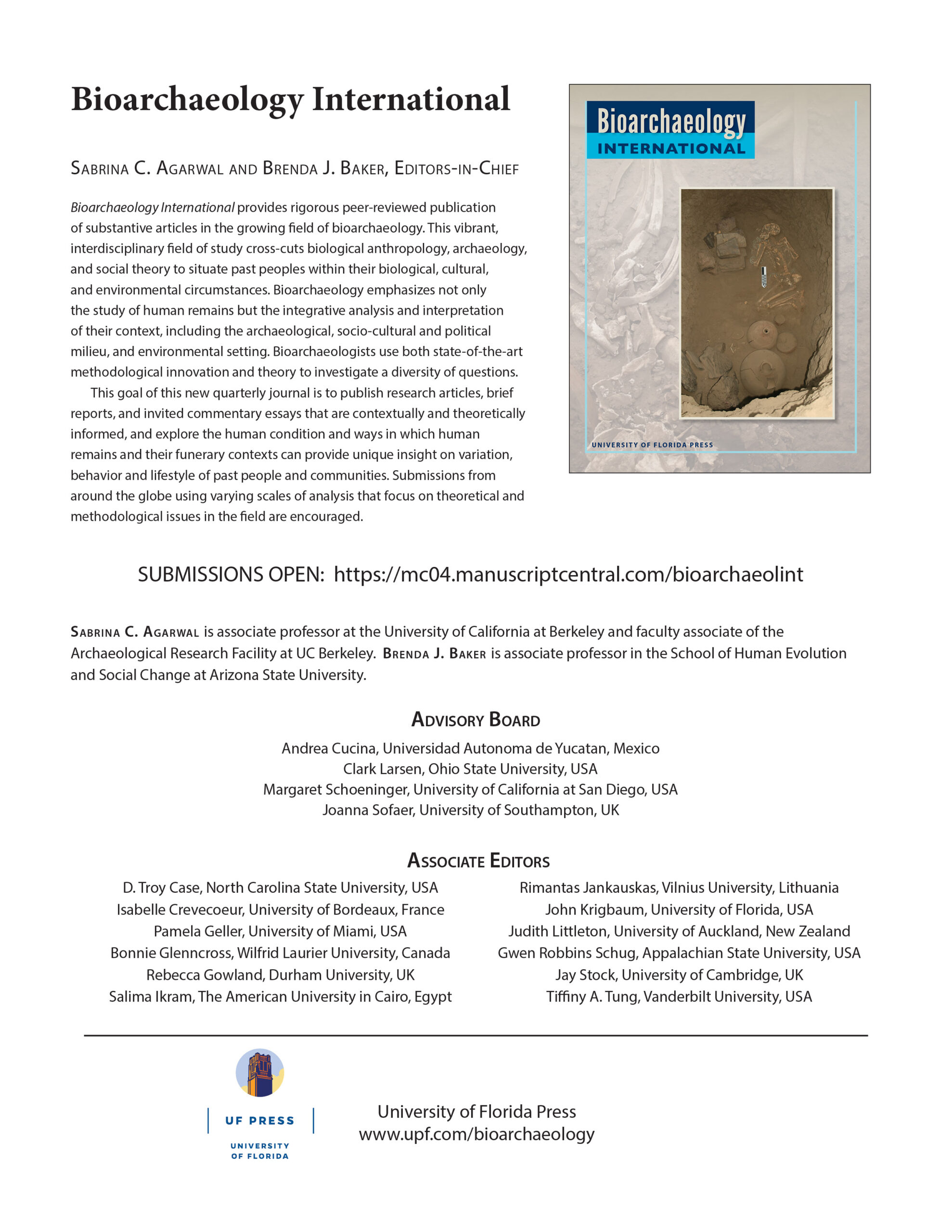 Bioarchaeology International journal now accepting submissions - AABA